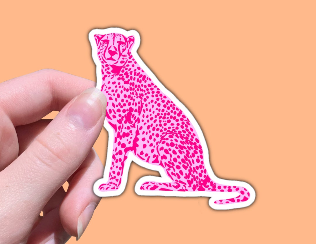 Cheetah Sticker, Leopard Stickers, Preppy Stickers, Pink Cheetah Print ...