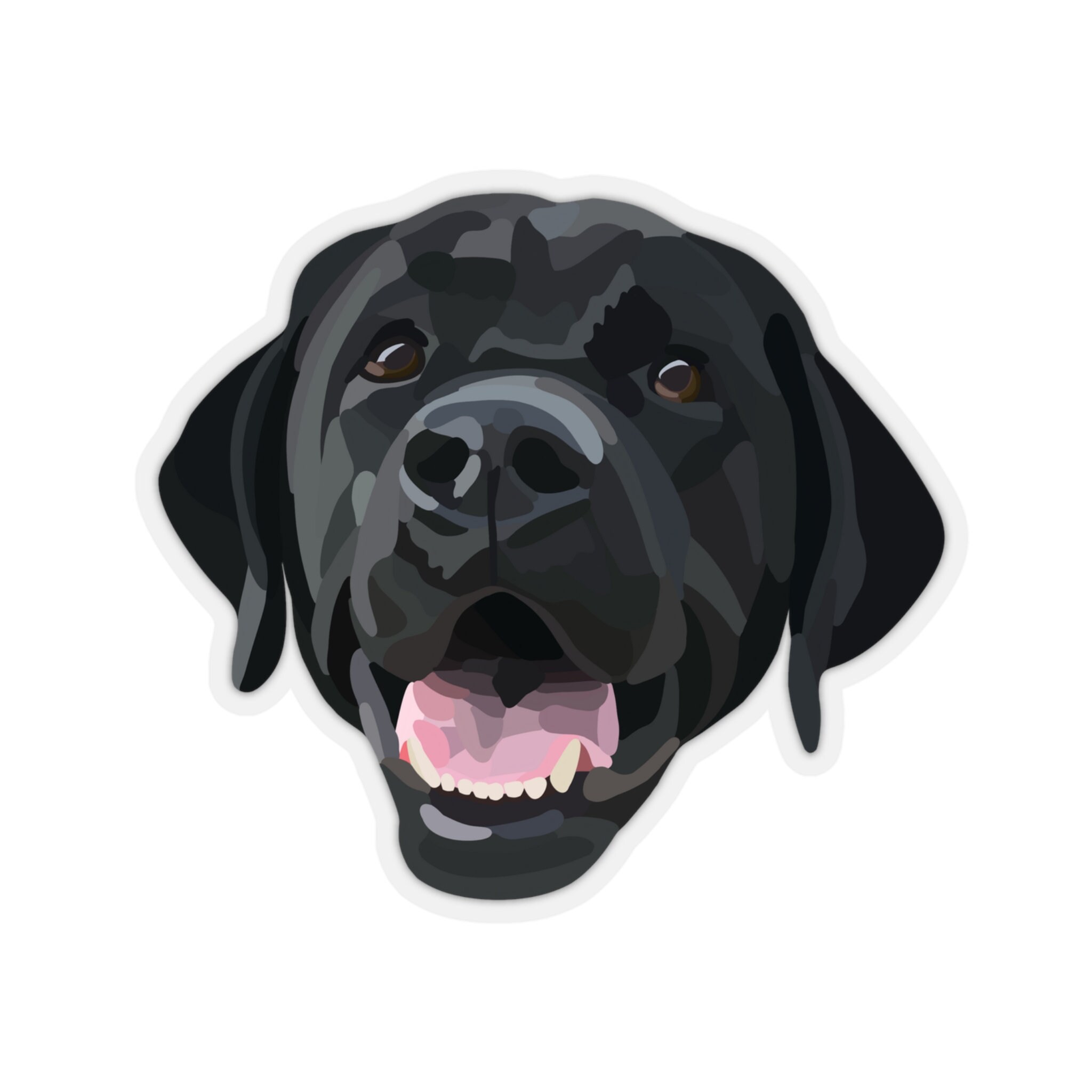 Black Lab Vinyl Sticker, Laptop Decal, Dog Mom Gift - Etsy