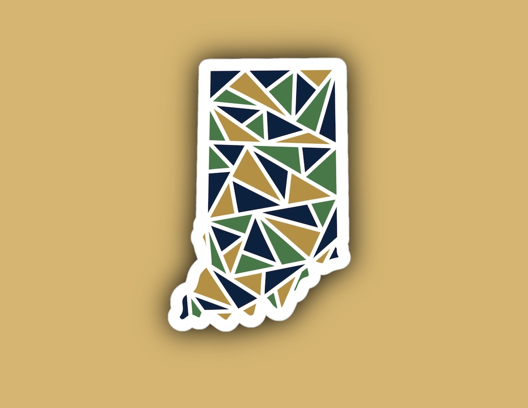 Indiana Sticker State of Indiana Indiana Art Indiana Gift - Etsy