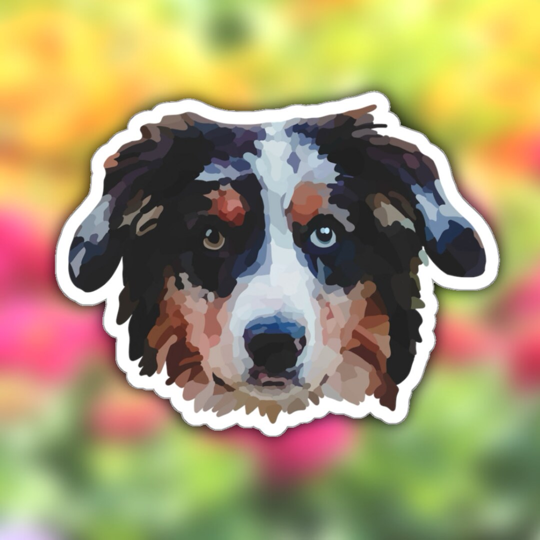 Australian Shepherd Puppy Sticker, Dog Lover Gift - Etsy