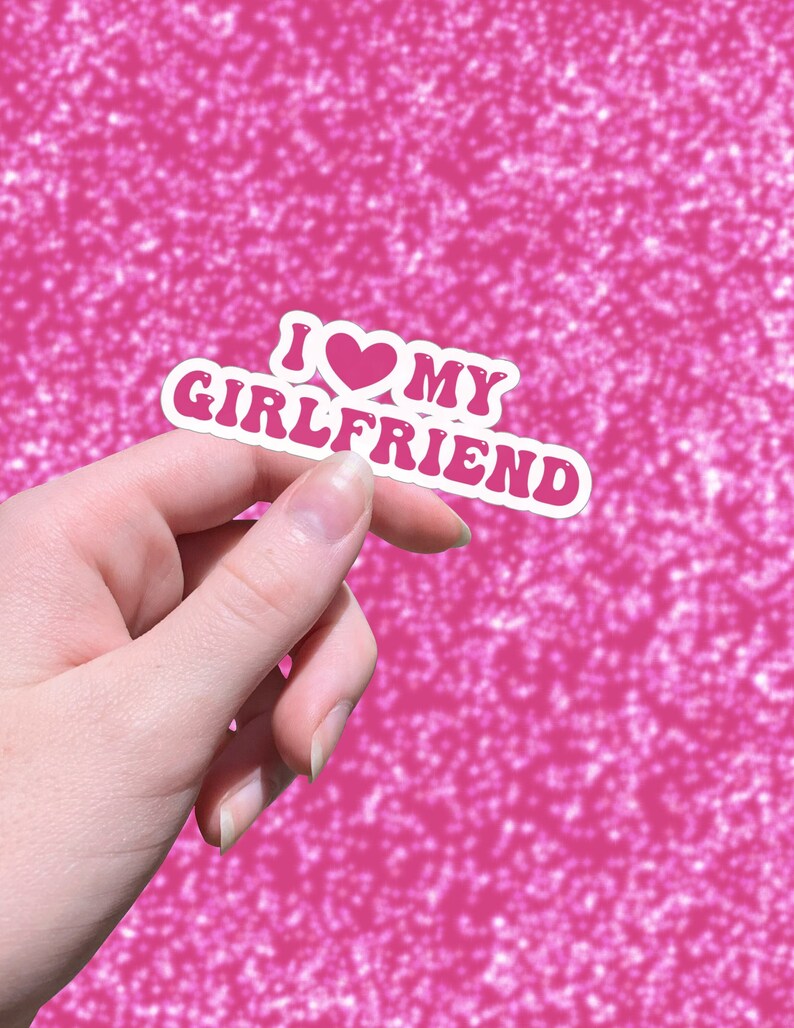 I Love My Girlfriend Sticker: Funny Gift for Boyfriend, Laptop Decal - Etsy