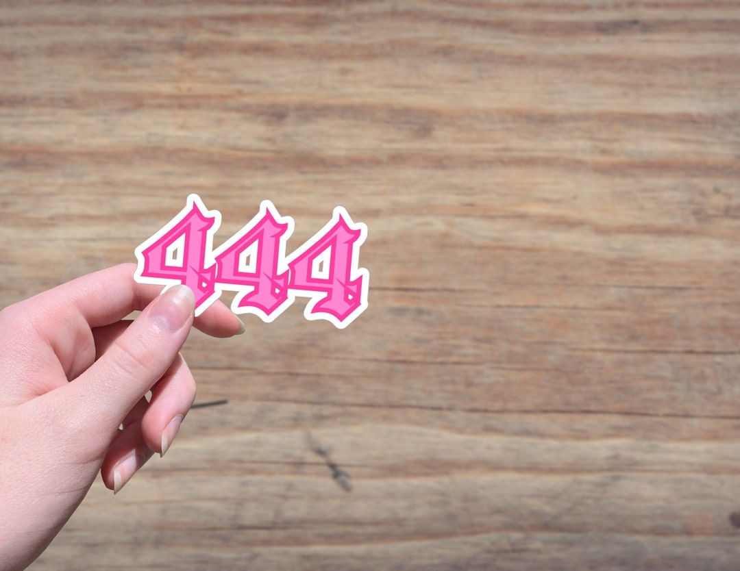 Pink Angel Number 444 Sticker, Spiritual Protection - Etsy