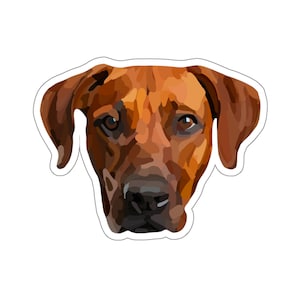 Rhodesian Ridgeback Sticker, Rhodesian Ridgeback, Brown Dog, Ridgeback ...