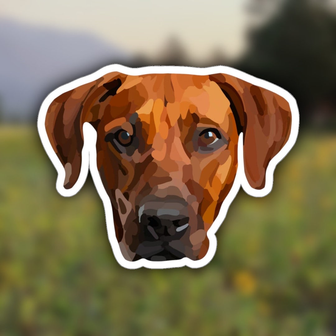 Rhodesian Ridgeback Sticker, Rhodesian Ridgeback, Brown Dog, Ridgeback ...