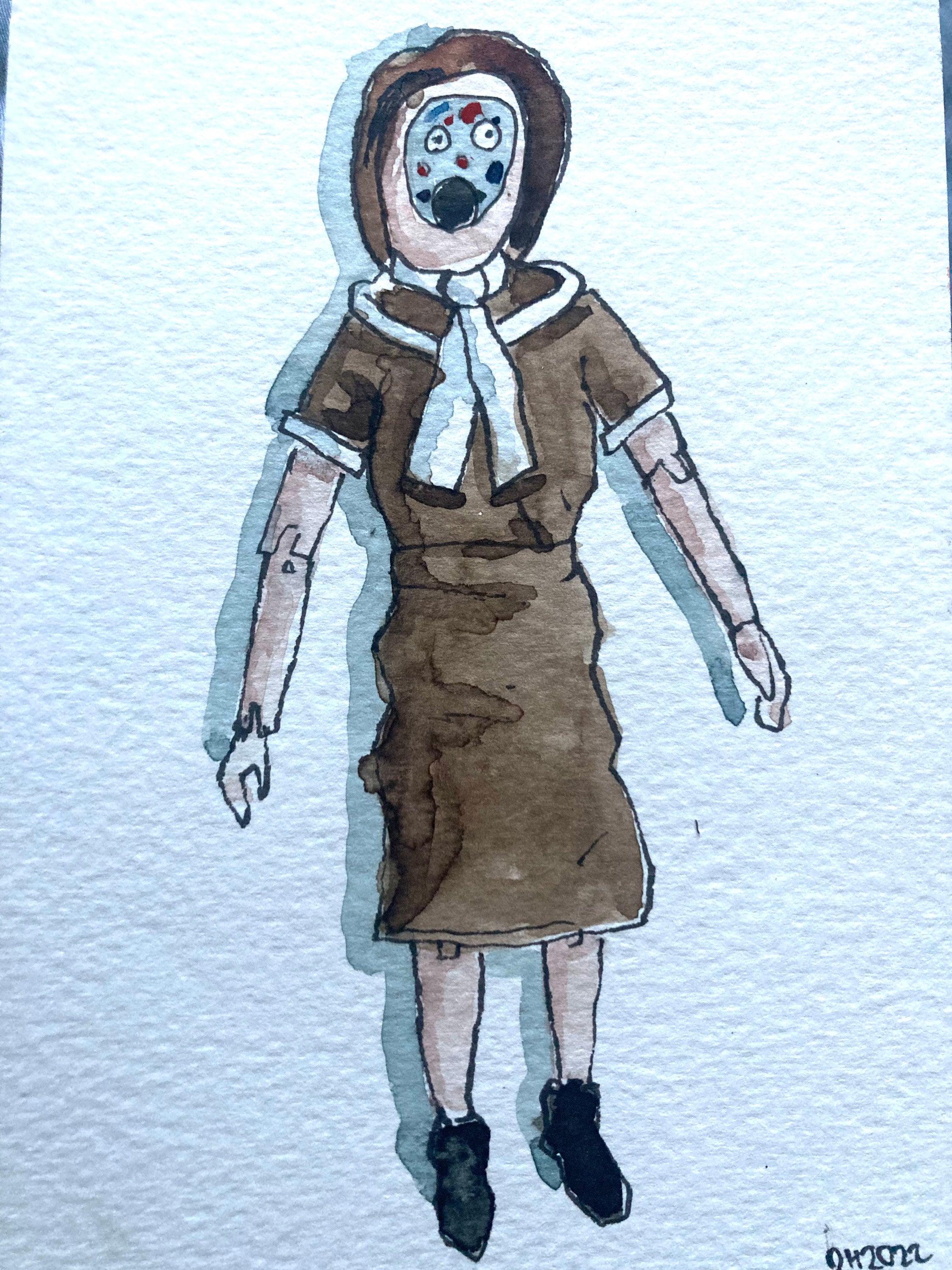 Postcard Painting of a Fembot Doll From the Six Million Dollar - Etsy