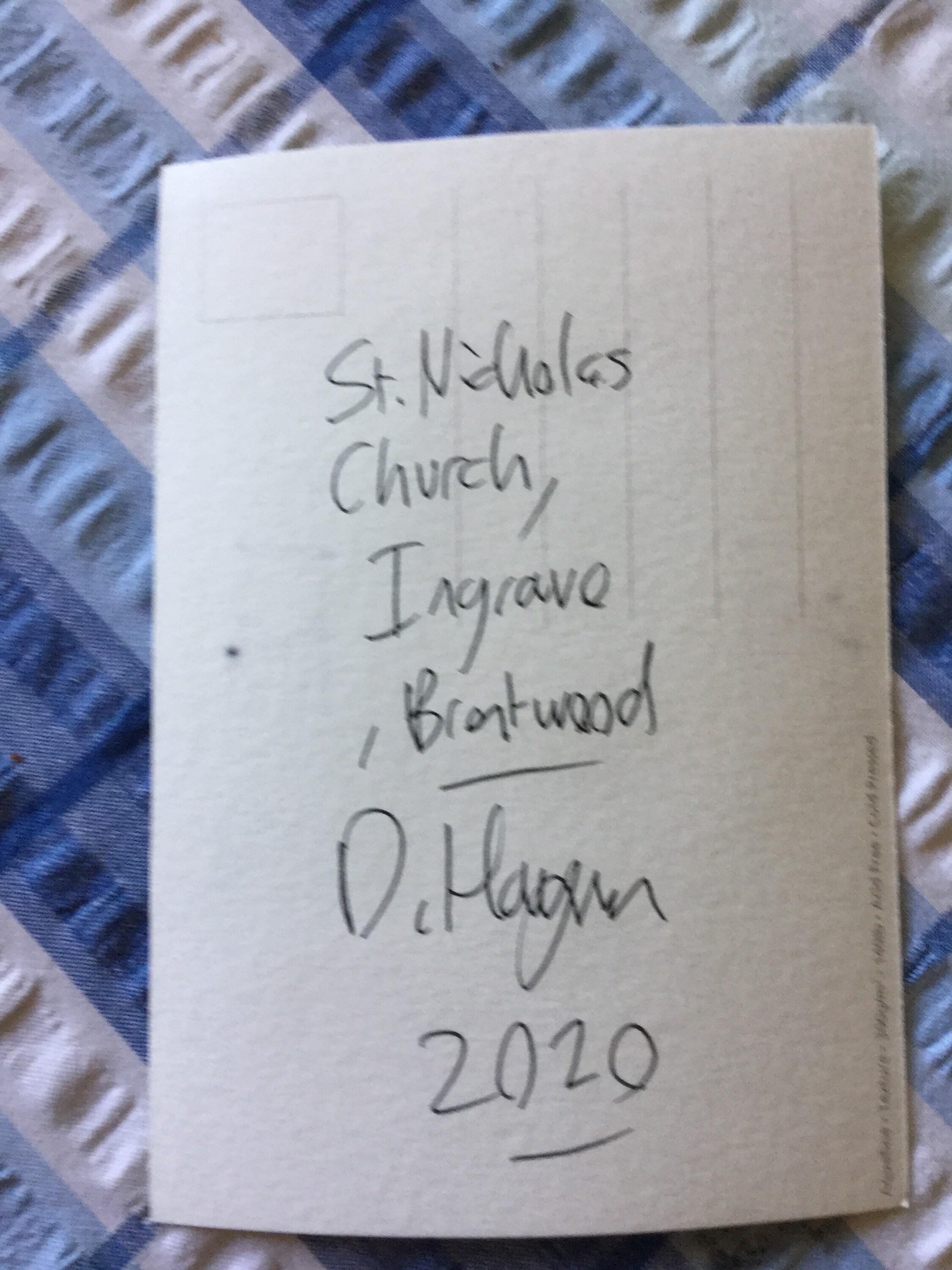 Postcard Painting of St Nicholas, Ingrave Near Brentwood Essex. - Etsy