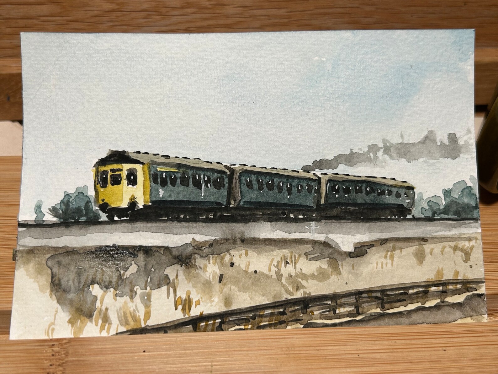 Postcard Painting of Class 110 DMU Train. Watercolour. - Etsy