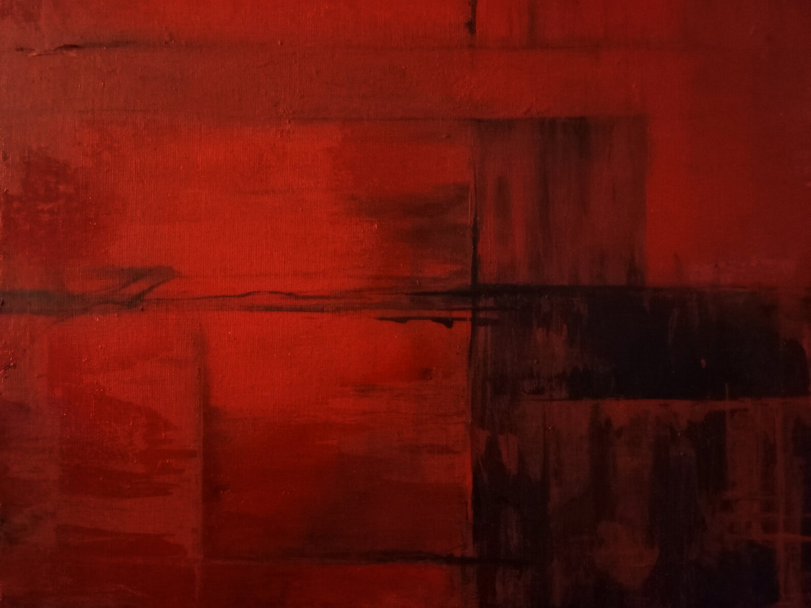 Syndrome Lowbrow. Macabre. Statement. Vibrant. Eye-catching. Red Abstract. Painting. Gallery ...