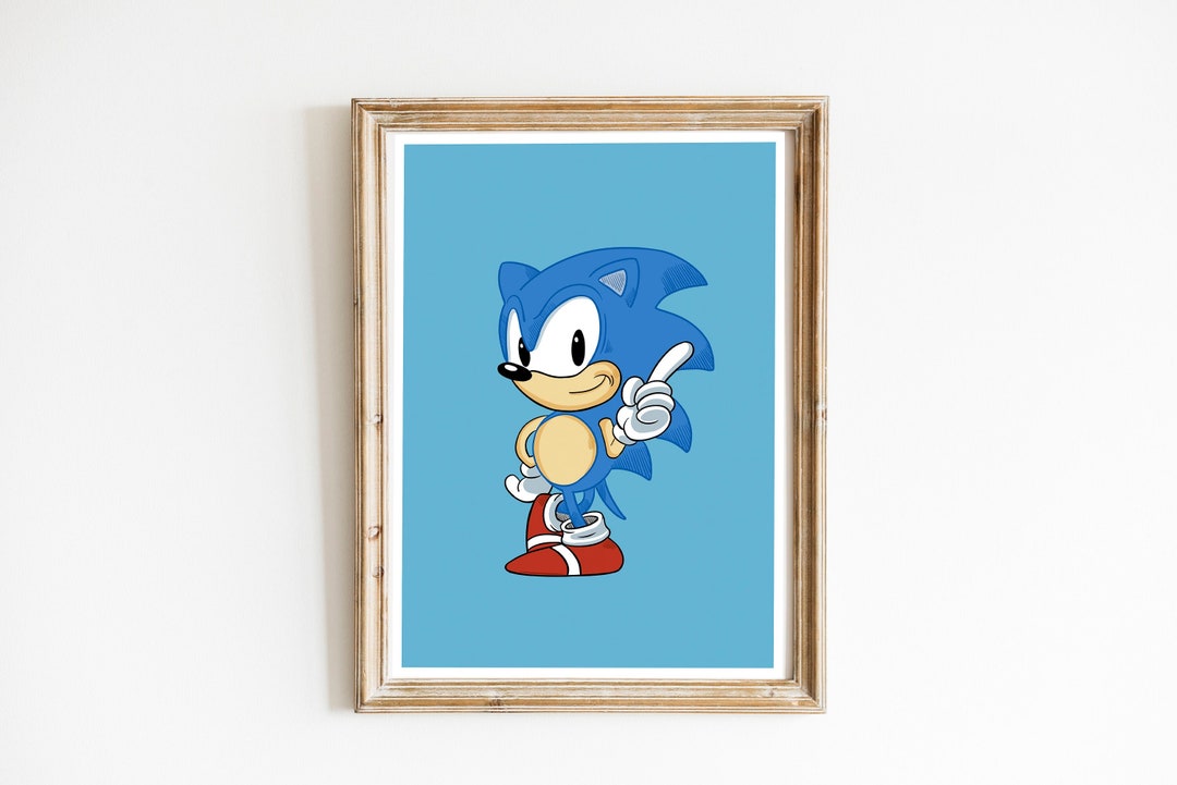 Sonic the Hedgehog Poster Art Print Download Wall Decor - Etsy
