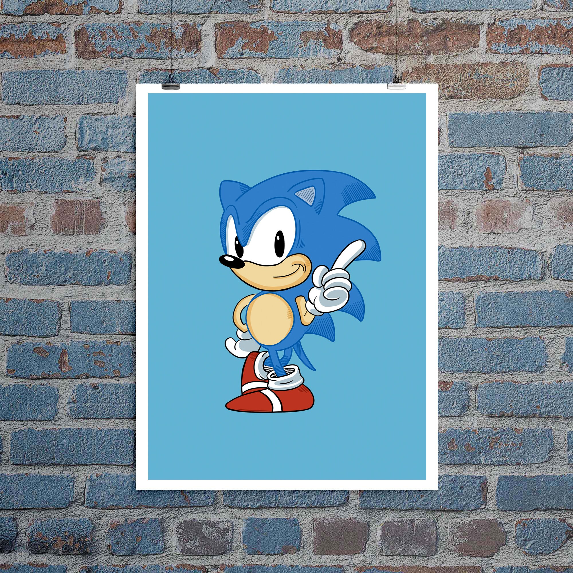 Sonic the Hedgehog Poster Art Print Download Wall Decor - Etsy