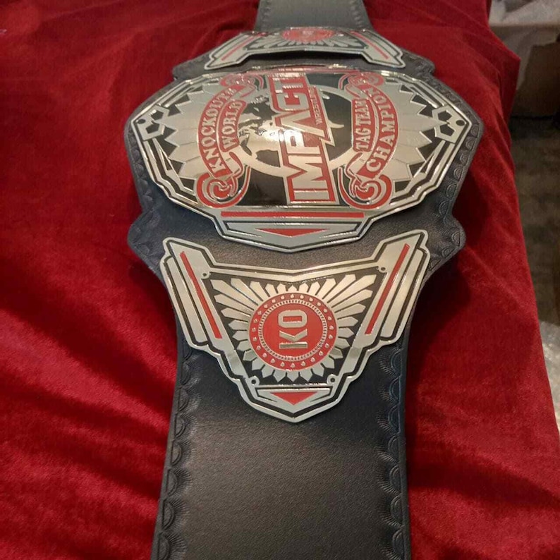 Red Tna Knockouts World Impact Tag Team CHAMPIONSHIP LEATHER - Etsy