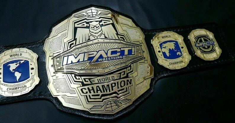 TNA Impact World Championship Belt Real Leather Strap | Etsy