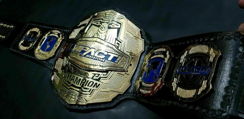 TNA Impact World Championship Belt Real Leather Strap | Etsy
