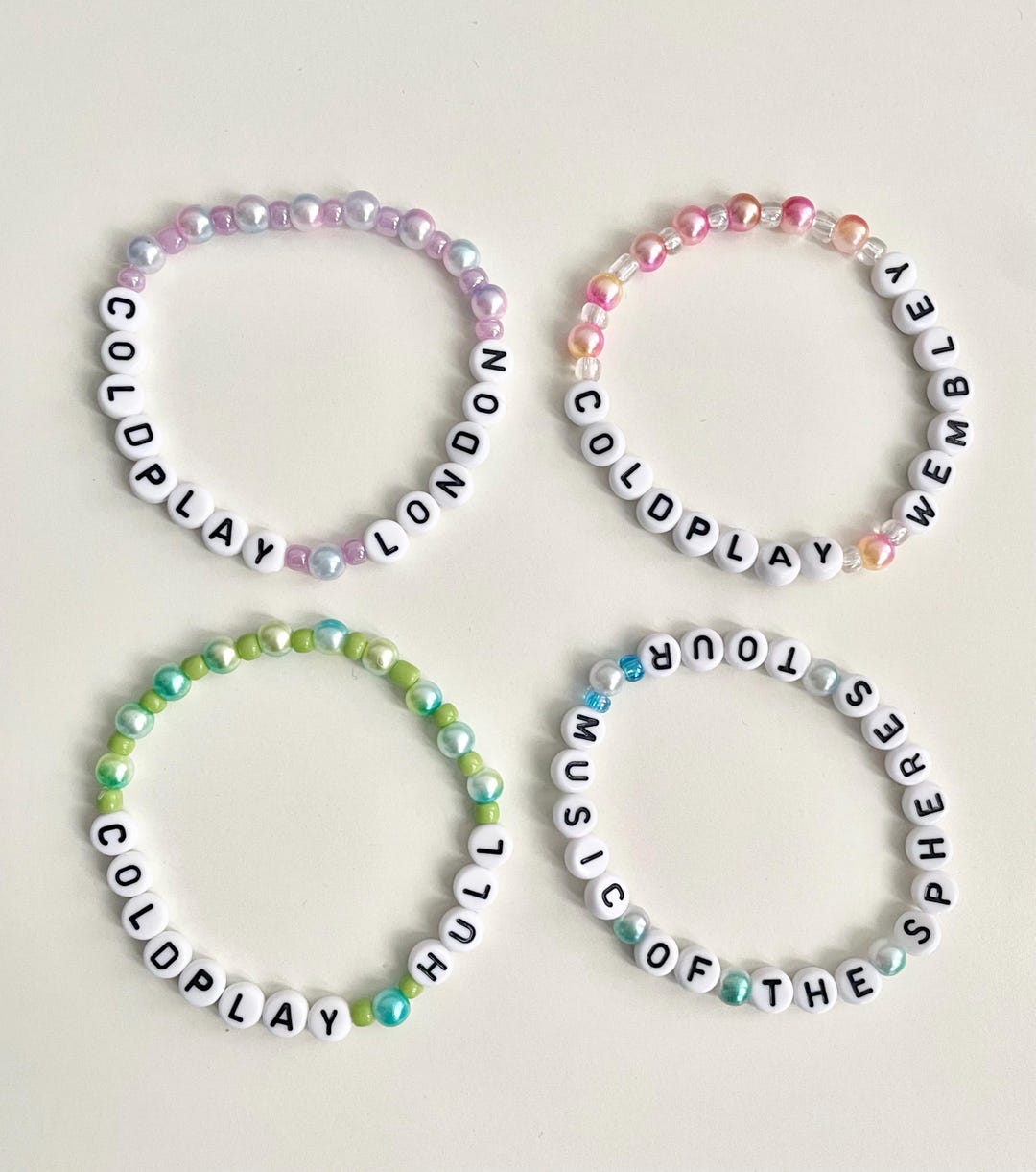 Coldplay Music of the Spheres UK Dates Beaded Friendship Bracelets ...
