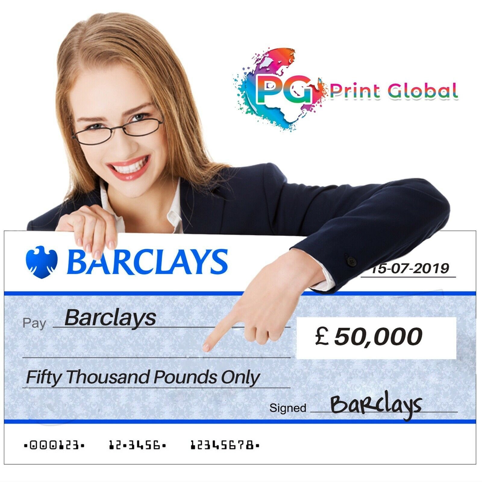 Custom Printed Presentation Cheque: Reusable Charity Event Prop - Etsy UK