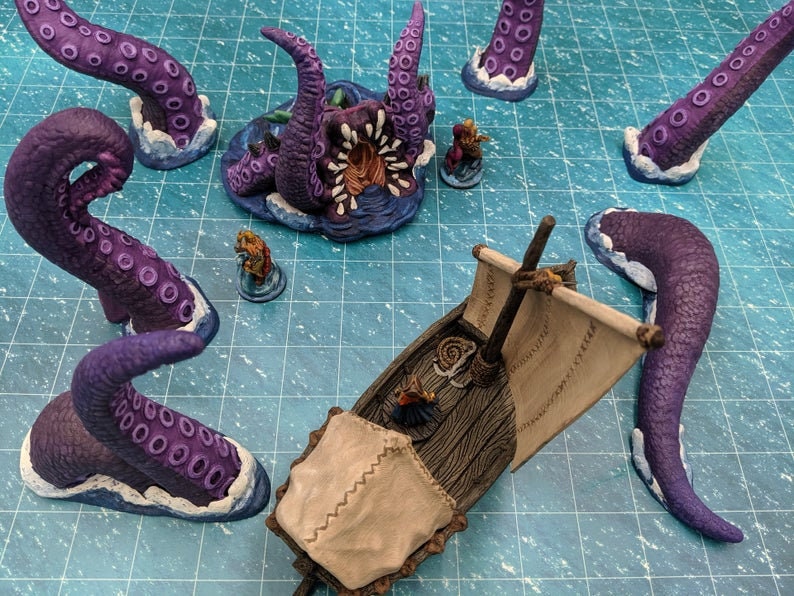 Dnd KRAKEN Tabletop Ocean Terrain Sea Creatures Miniature RPG | Etsy
