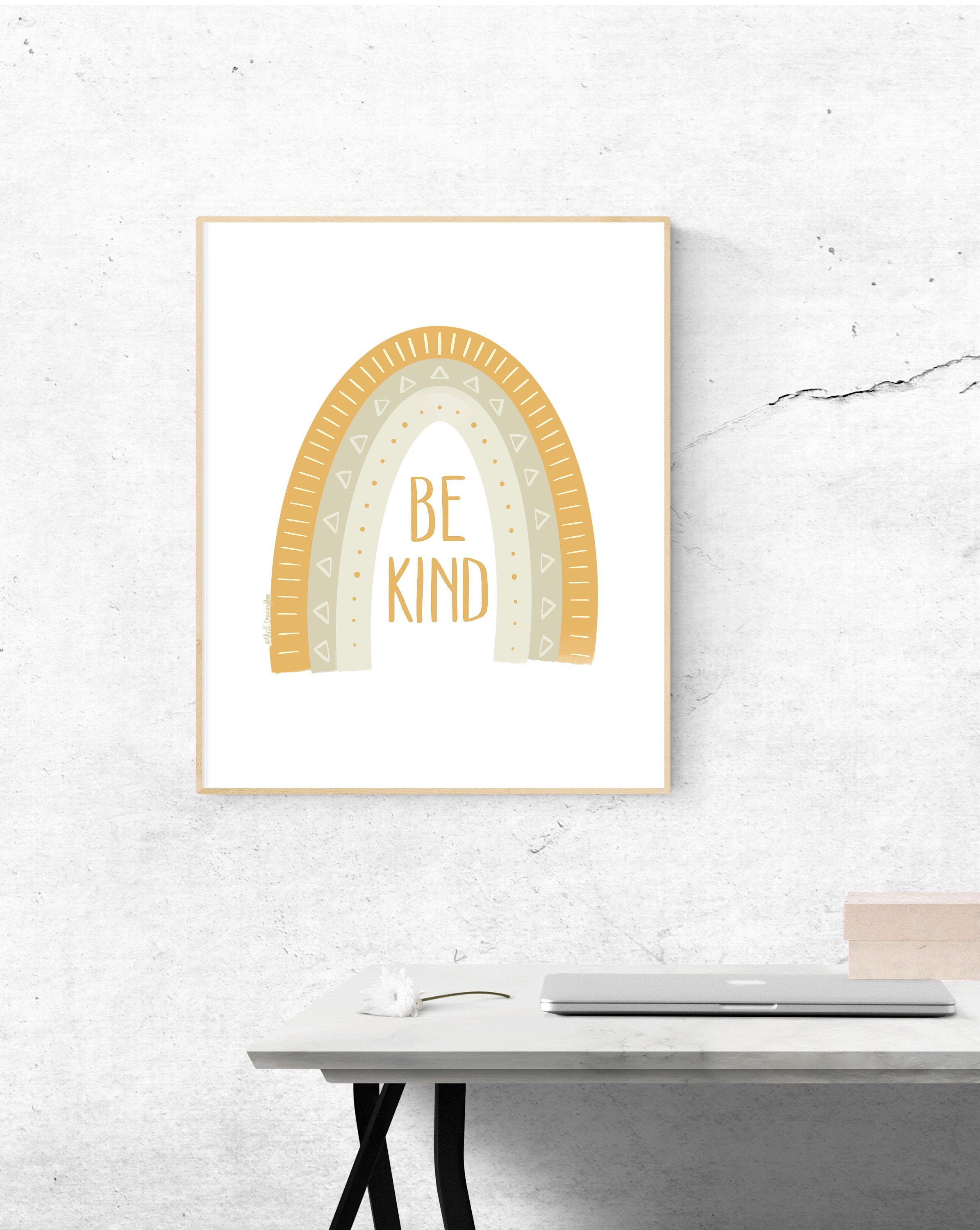 Be Kind Poster Rainbow Poster Classroom Poster Art Poster - Etsy
