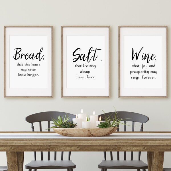 Bread Salt Wine - Etsy