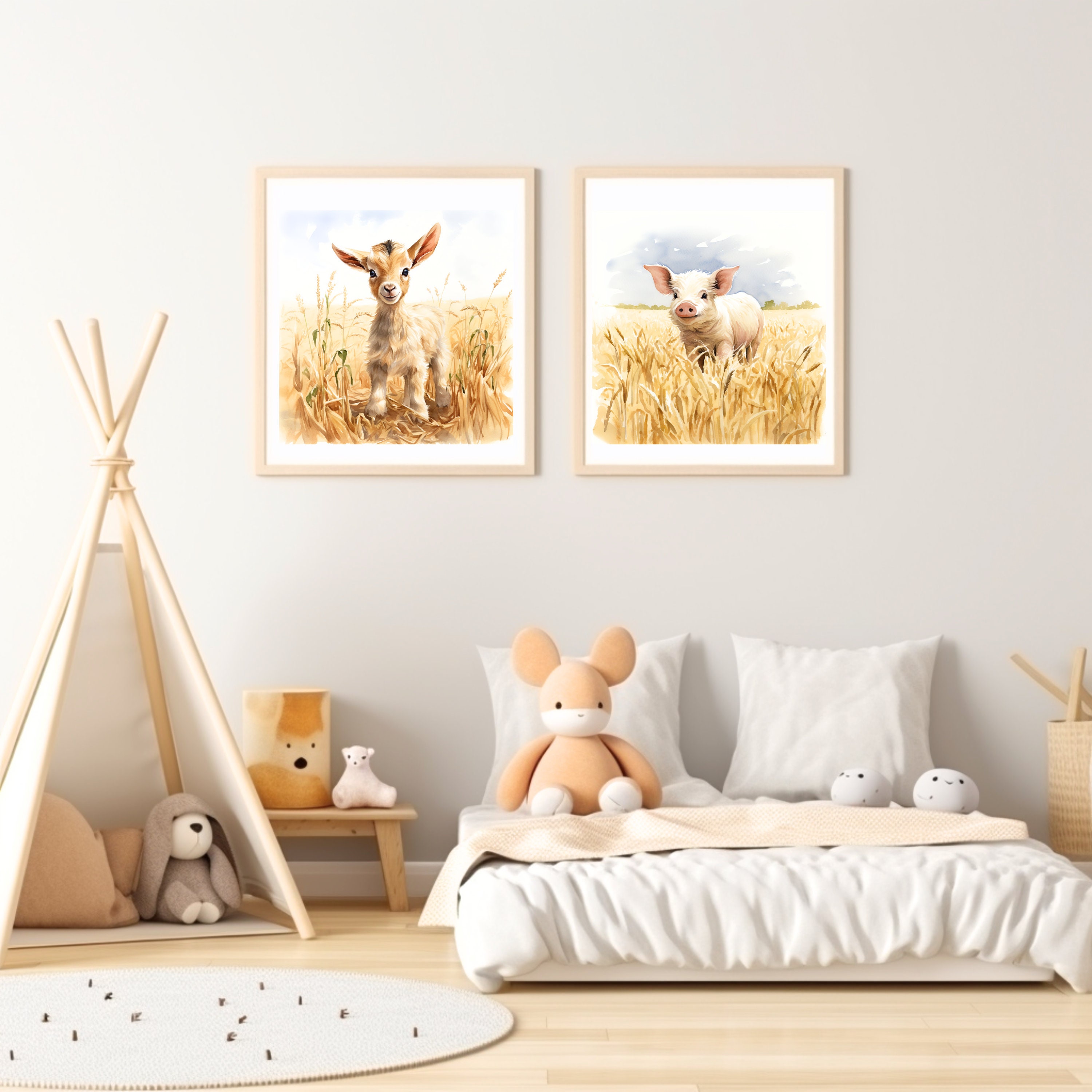 Complete Farm Collection Set of 15 Nursery Prints With Highland Cows ...