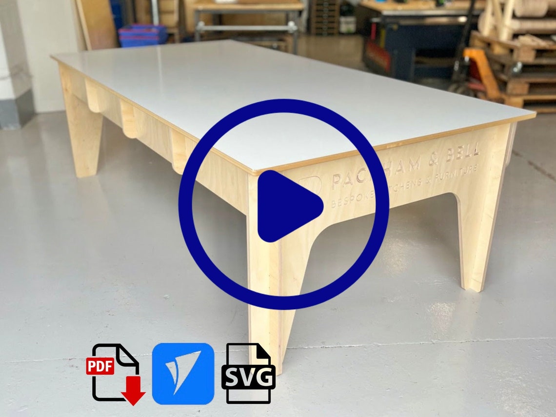 8x4 Workbench Plans CNC Router Assembly Table Portable Flat Pack ...