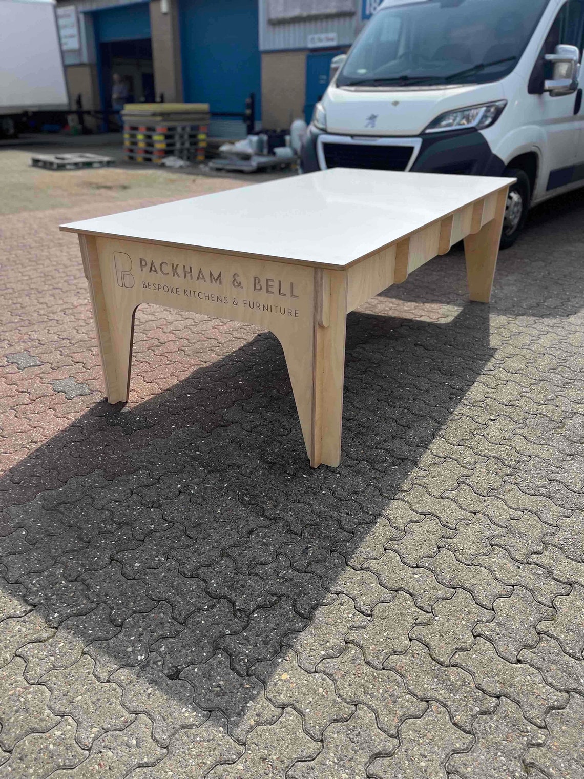 Big Workbench Assembly Table 8x4 Portable Site Wooden Birch Ply Festool ...