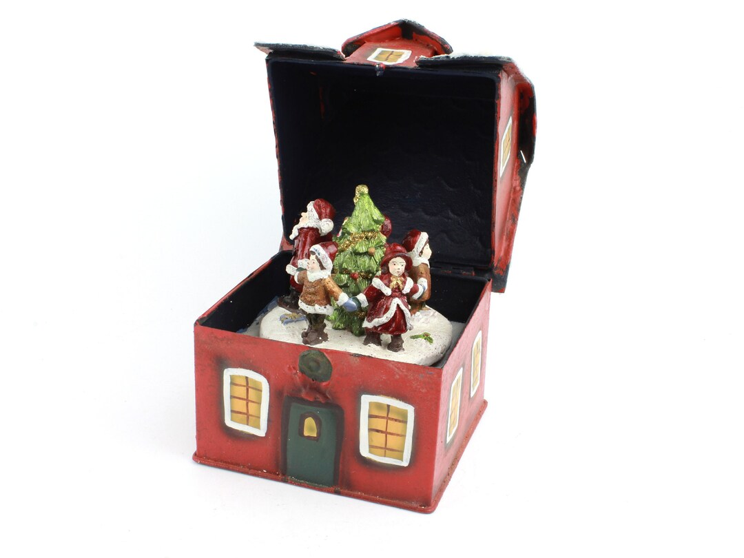Vintage Christmas Music Box Musical Christmas House Decor - Etsy