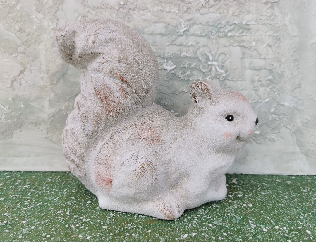 Winter Snow Squirrel Squirrel Figure Vintage Winter - Etsy