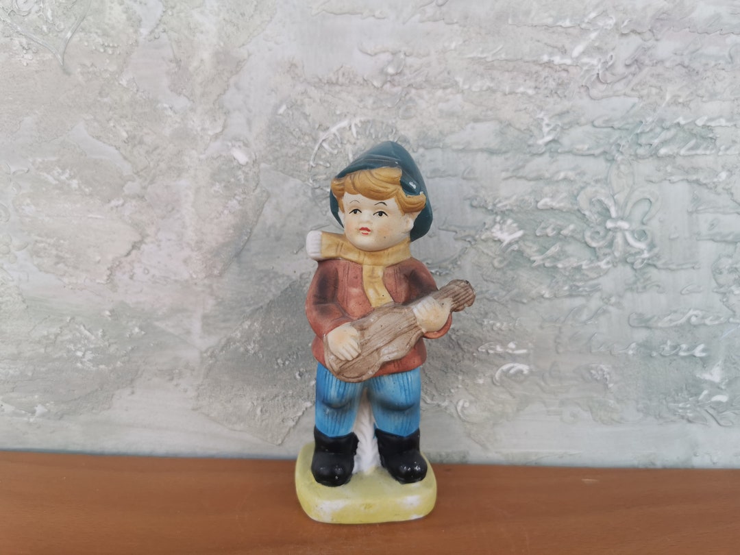 Vintage Ceramic Boy Figurine: 70s Hand-painted Nursery Decor - Etsy