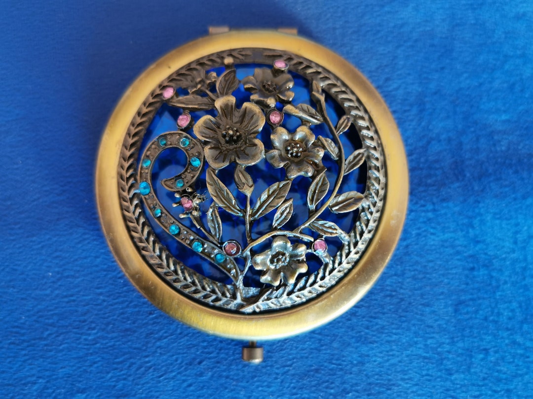 Vintage Pocket Mirror, Pocket Mirror, Compact Pocket Mirror, Makeup ...