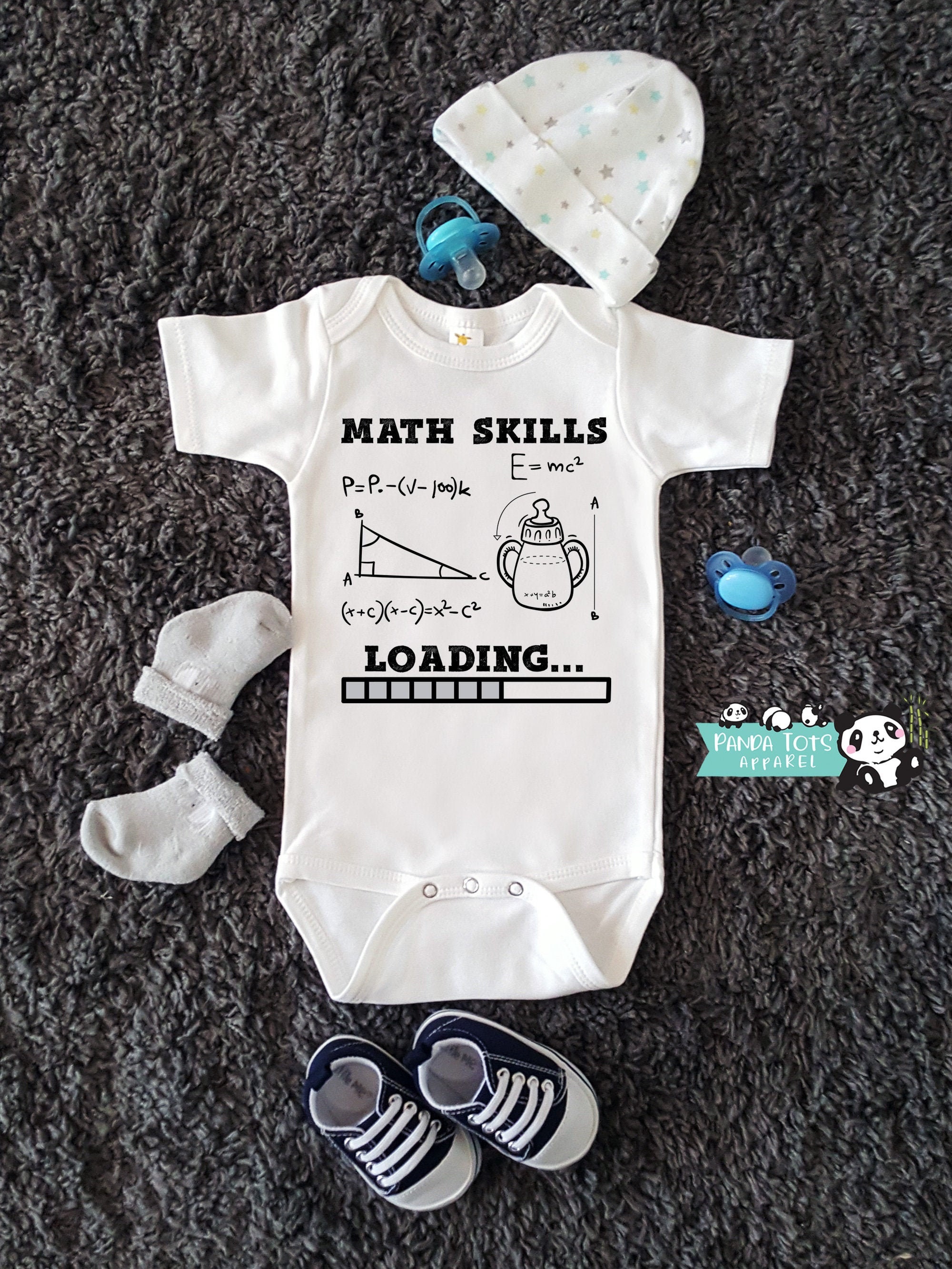 Math Loading Geek Baby Onesies EMC2 Cute Pi Math Baby | Etsy