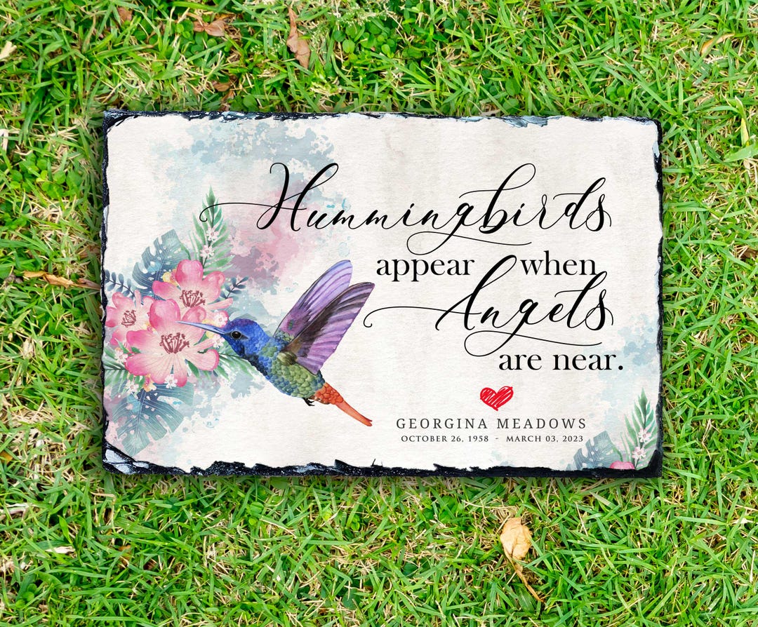 Hummingbird Memorial Stone | Baby Loss | Sympathy Gift | Hummingbirds ...