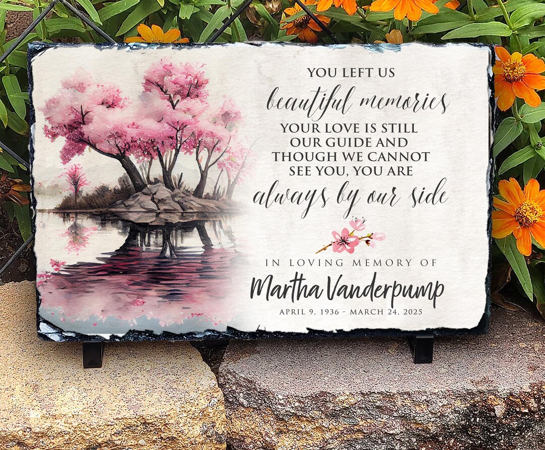 Personalized Japanese Tree Memorial Stone: Custom Sympathy Gift, Garden ...