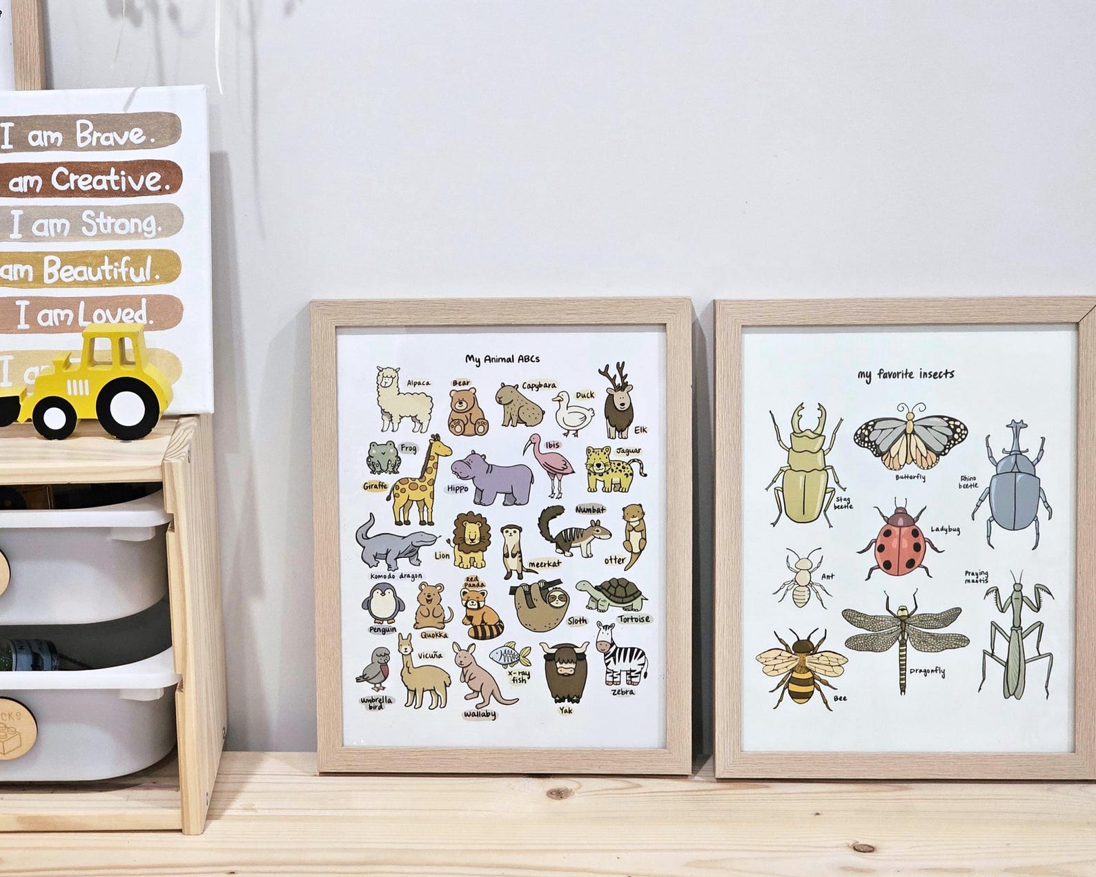 My Favorite Insects: DIGITAL DOWNLOAD Whimsical, Educational Kids Wall ...