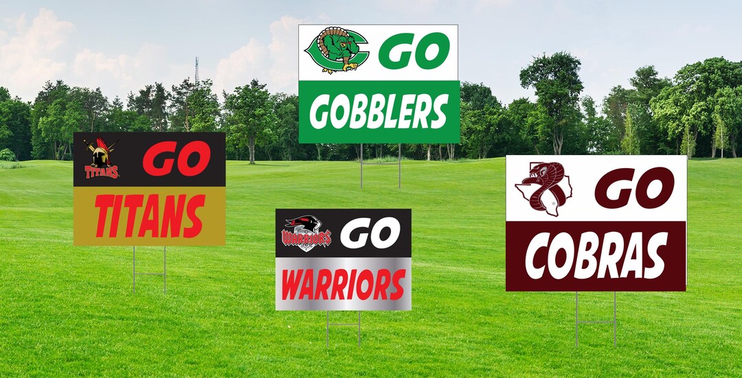 Go Sport Team Yard Sign Coroplast With H-stake, 24"x18" Customize to ...