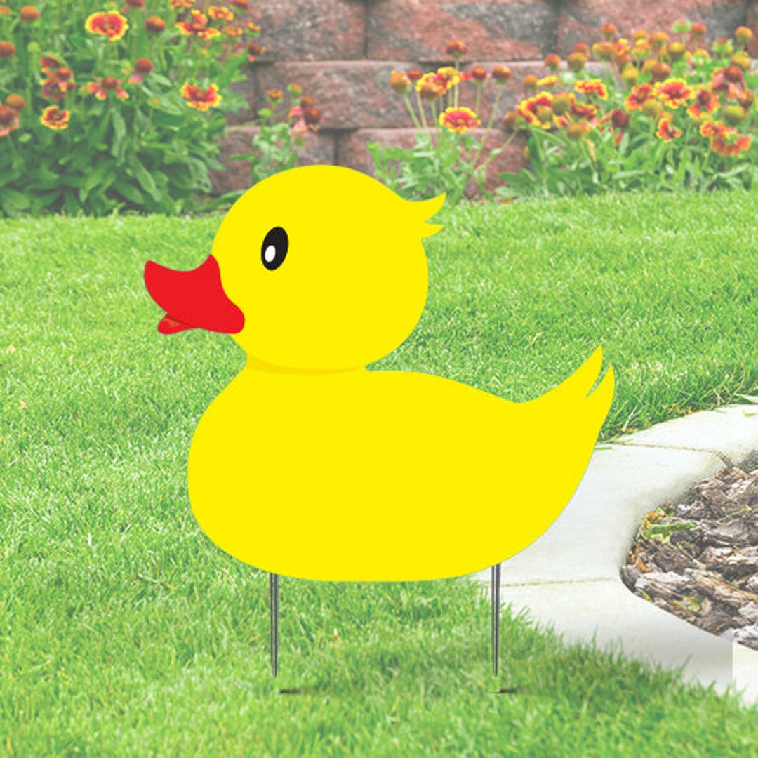Rubber Duck Cut-out Yard Sign With H-stake - Coroplast, 24''x27 ...