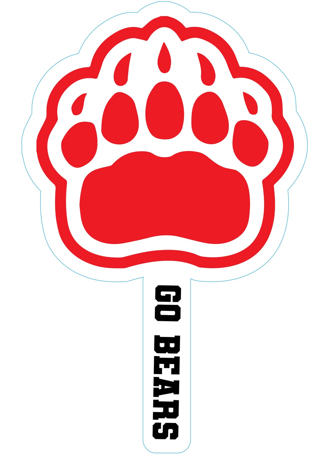 Panthers Shaped Hand Fans Coroplast Plastic Material Sold in Sets of 5 ...