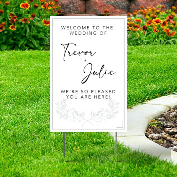 Double Sided Wedding Welcome Sign - Etsy