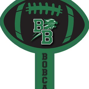 Football Shaped Hand Fans - Coroplast Plastic Material 7.5'' by 10.5 ...