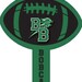 Football Shaped Hand Fans - Coroplast Plastic Material 7.5'' by 10.5 ...