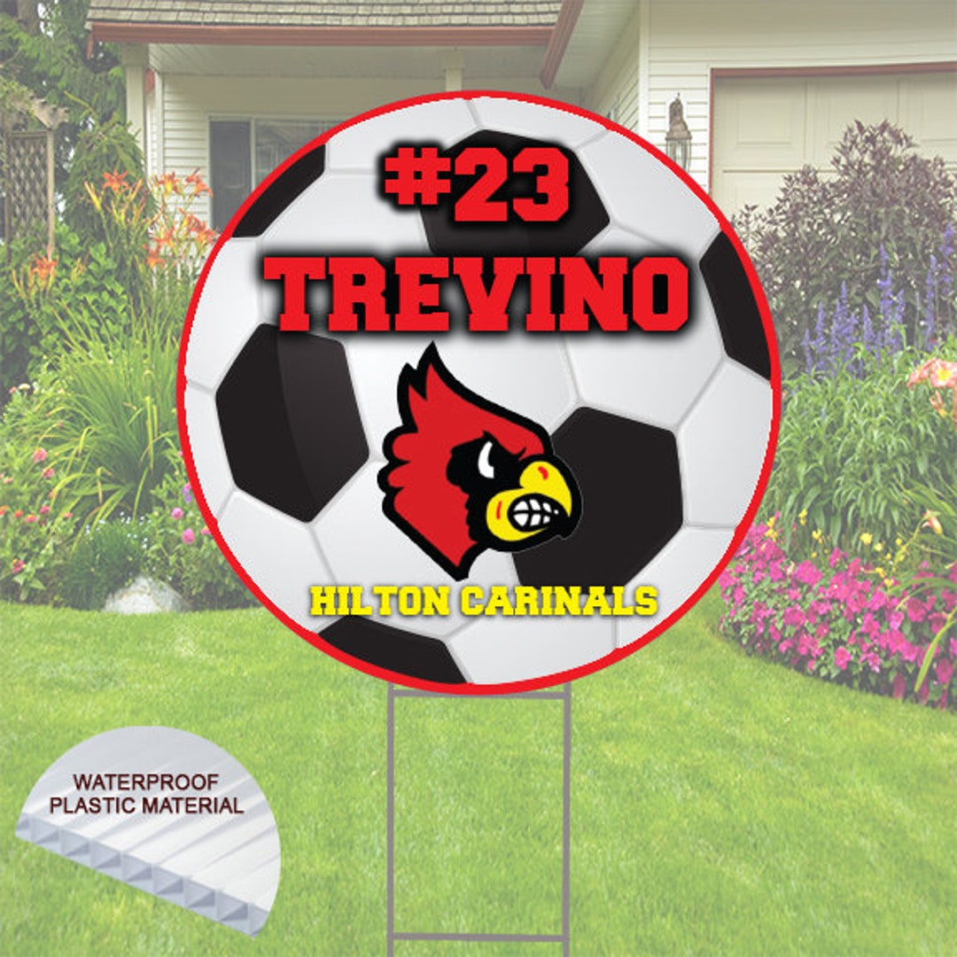 Soccer Sport Cut-out Yard Sign 24x24 With H-stake - Coroplast ...
