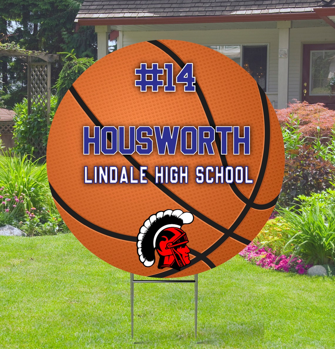 Basketball Sport Cut-out Yard Sign 22x22 With H-stake - Etsy