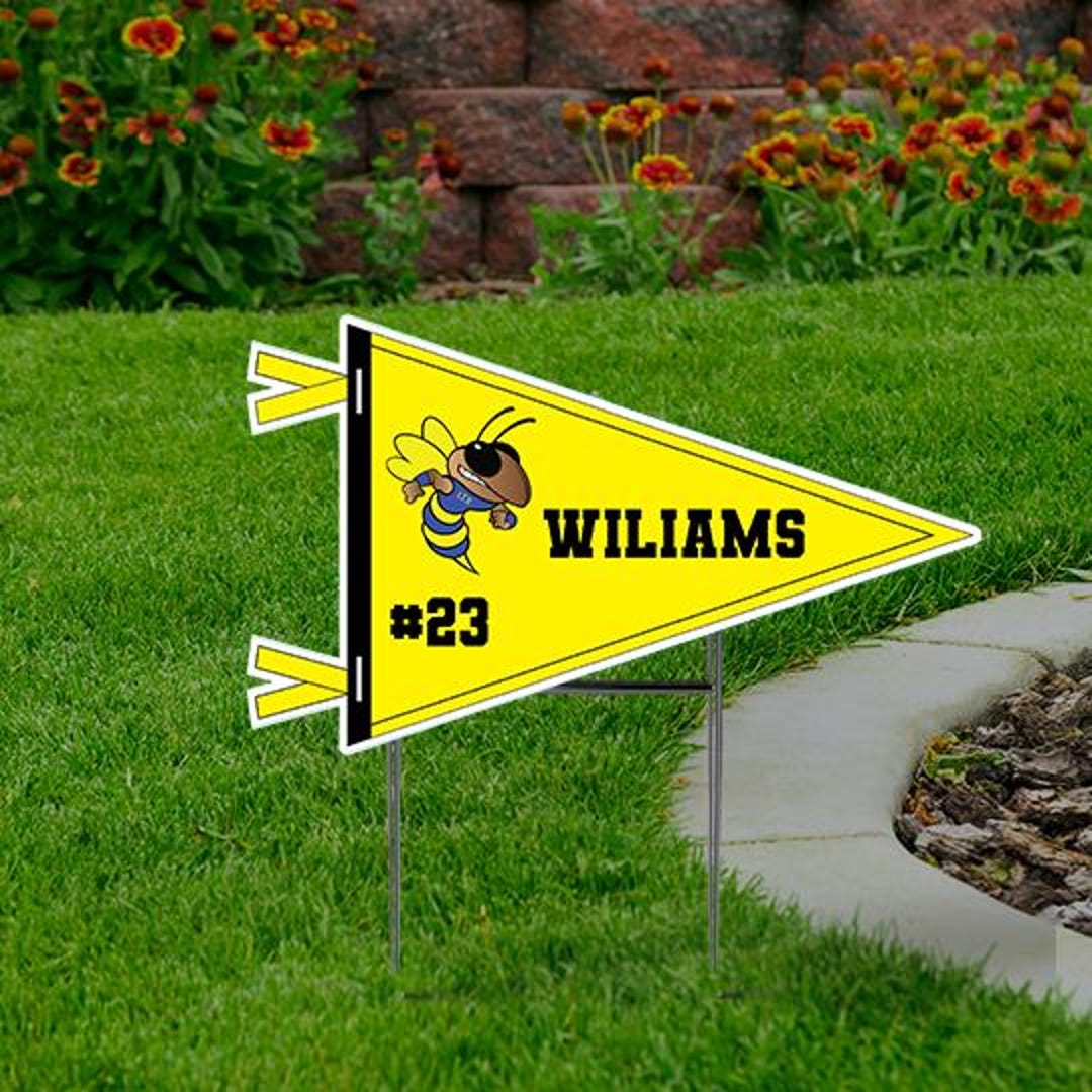 Pennants Cut-out Yard Sign 33x19 With H-stake - Coroplast - Personalize ...