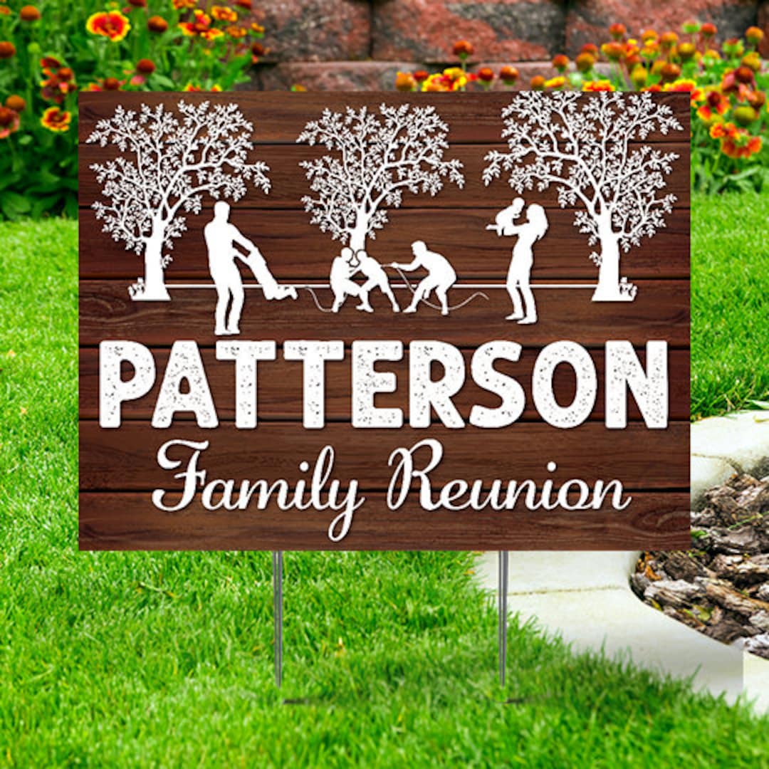 Family Reunion Yard Sign Comes With H-stake 24x18, Printed on Coroplast ...