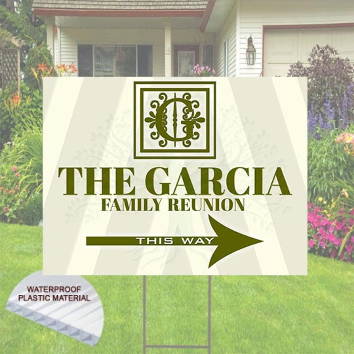 Family Reunion Yard Sign (single or Double-sided) Comes With H-stake ...