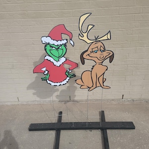 Grinch & Max Yard Sign Cutout Comes With H-stake , Printed on Coroplast ...