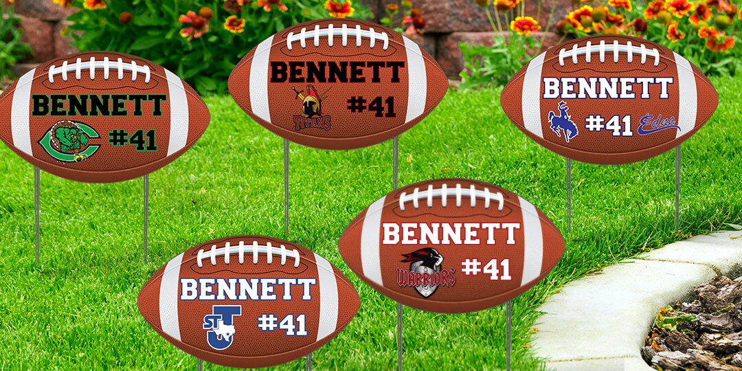 Crossroads Football Cut-out Yard Sign 30x19 With H-stake - Coroplast ...