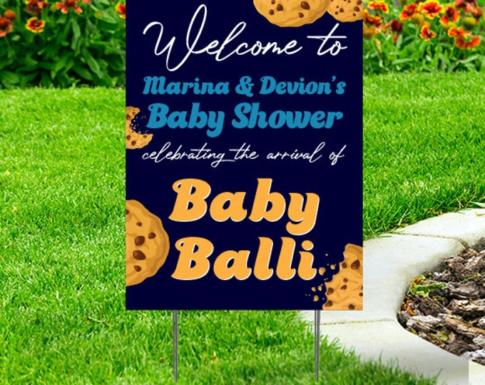 Welcome Baby Shower Cookie Theme Yard Sign Comes With H-stake 24x18 ...