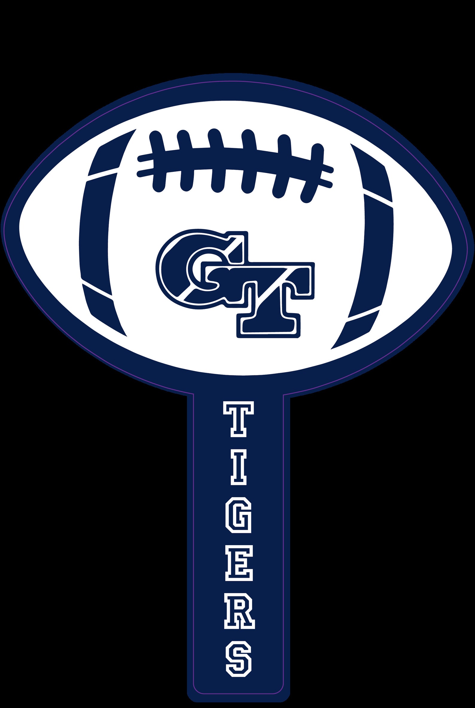 Football Shaped Hand Fans - Coroplast Plastic Material 7.5'' by 10.5 ...