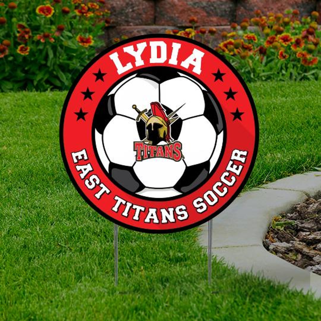Soccer Sport Cut-out Yard Sign 24x24 With H-stake - Coroplast ...
