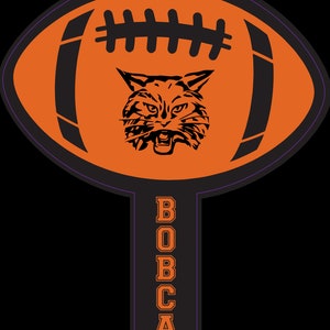 Football Shaped Hand Fans - Coroplast Plastic Material 7.5'' by 10.5 ...